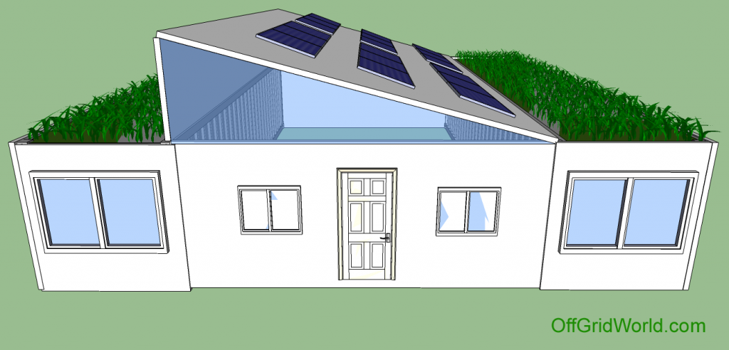 1440sqft 3BR 1BA Shipping Container Home with Living Roof and 4000 Watt ...