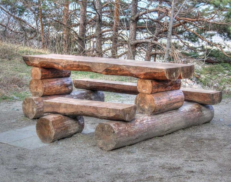 10 Gorgeously Rustic Log Tables You'll Want For Your Cabin - Off Grid World