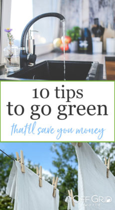 10 Tips To Go Green That Save You Money - Off Grid World